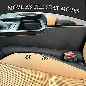 YLXGT Car Seat Gap Filler Universal for Car SUV Truck Accessories Seat Gap Blocker Fit Organizer Fill The Gap Between Seat and Console Stop Things from Dropping Pack of 2 Black