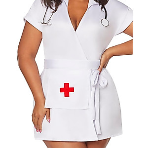 Spirit Halloween Adult Classic Nurse Costume | Classic Halloween | Nurse Cosplay | Easy Medical Costume - 1X