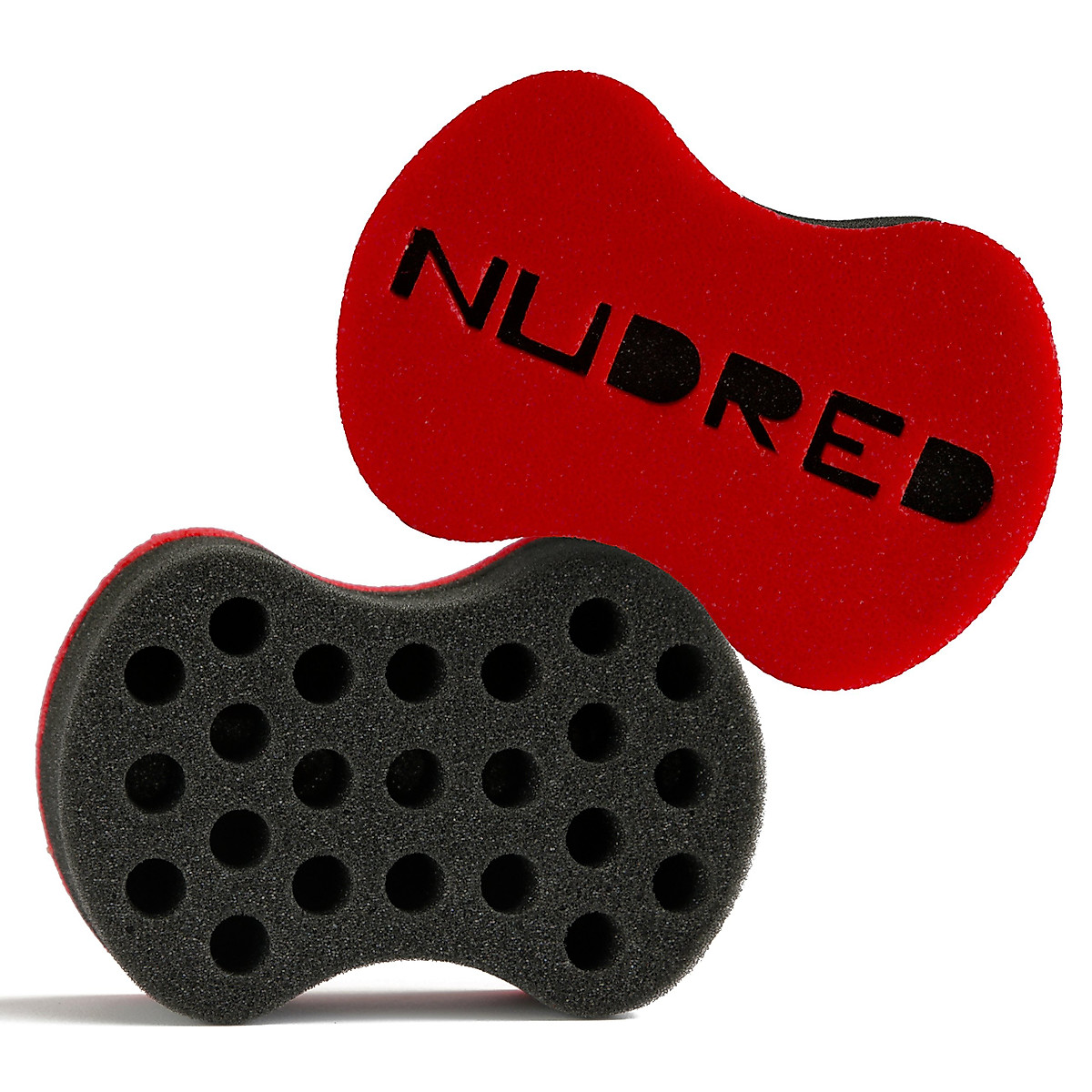 Nudred Starter Pack, Red Twist Hair Sponge Brush, Moisturize & Rejuvenate Curls, Coils, Twists & Locs, Hair Care Products for Black Men & Women, Large Holes, 8 Oz Bottles