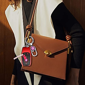 Becoci Compatible with Mercedes Benz Key Fob Cover with Keychain, Key Fob Case for Mercedes Benz A B C E G S Class,CLA CLS GLA GLB GLC GLE GLS, AMG GT, EQA EQB EQC, Premium Key Shell, Red