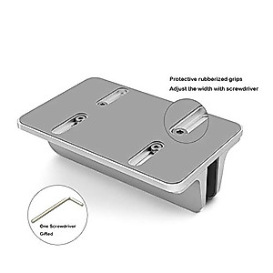 ORANGEHOME Vertical Laptop Stand, Laptops Cradle Holder, Laptop Standing Desk Dock with Adjustable Size, Laptop Computer Accessories Holder for MacBook Pro/Air Dell Hp Surface iPad-Silver