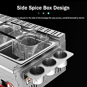 Commercial Gas Fryer Stainless Steel Deep Fat Fryer, Stainless Steel Gas Deep Fryer, Commercial LPG Gas Fryer Deep Fryer With Basket For Commercial Restaurant Home Kitchen Equipment (Color : Style5)