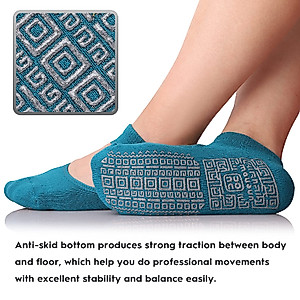 unenow Non Slip Grip Yoga Socks for Women with Cushion for Pilates, Barre, Home