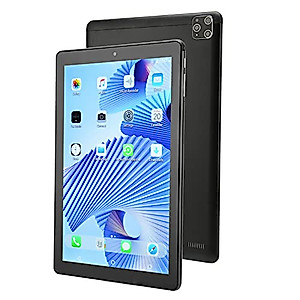 VINGVO Tablet PC, 100-240V 2MP Front 5MP Rear 10.1 Inch Tablet 4GB RAM 64GB ROM 5G WiFi 1920x1200 HD for Android 10 for Study (US Plug)