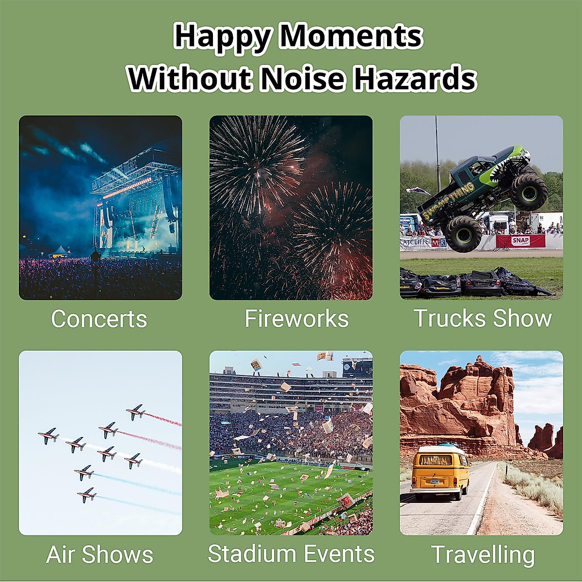 TacGuru 130 Kids Hearing Protection Safety Earmuffs - Passive Noise Reducing Ear Protection for Kids - Special Edition, Trucks Pattern