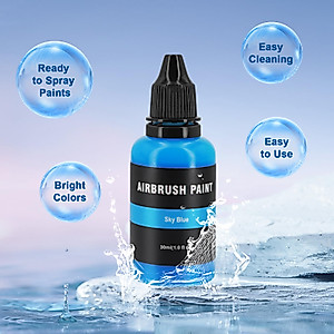 28-Color Airbrush Paint Set (30 ml) – Water-Based Acrylic, Ready-to-Spray Opaque, Pearl, and Neon Colors for Beginners, Hobbyists, and Artists