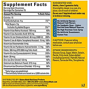 Nature Made Multi for Him, Multivitamin for Men for Energy Metabolism Support, Mens Multivitamins, 150 Gummy Vitamins and Minerals, 75 Day Supply