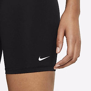 Nike Women's Pro 365 8" Compression Shorts (as1, Alpha, s, Regular, Regular, Black/White)