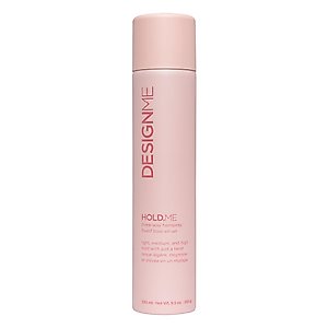 HOLD.ME Three-Way Hairspray by DESIGNME | Hairspray with Light, Medium, & High Hold Options | Extra Hold Hair Spray with Thermal Protectors & Vitamin B5 | Scented Hair Setting Spray, (9.5 Oz)