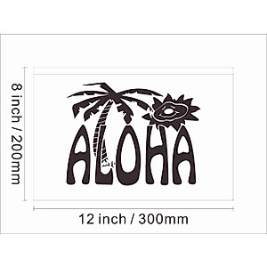 170042 Aloha Hawaiian Hello Plam Tree Sport Shop Store Bar Pub Open Display LED Light Neon Sign (12" X 8", Green)
