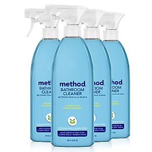 Method Bathroom Cleaner, Removes Mold + Mildew Stains, Eucalyptus Mint, 28 Fl Oz (Pack of 4)