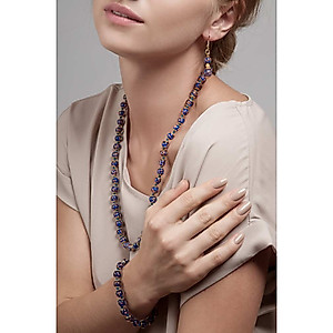 Glass Of Venice Murano Glass Bracelet Italian Blue Sommerso Sparkling Beads Handmade Blown Glass - Murano Glass Bracelets for Women