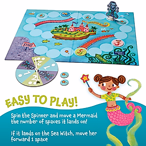 Peaceable Kingdom Mermaid Island Award Winning Cooperative Board Game for 2 to 6 Kids Ages 5+