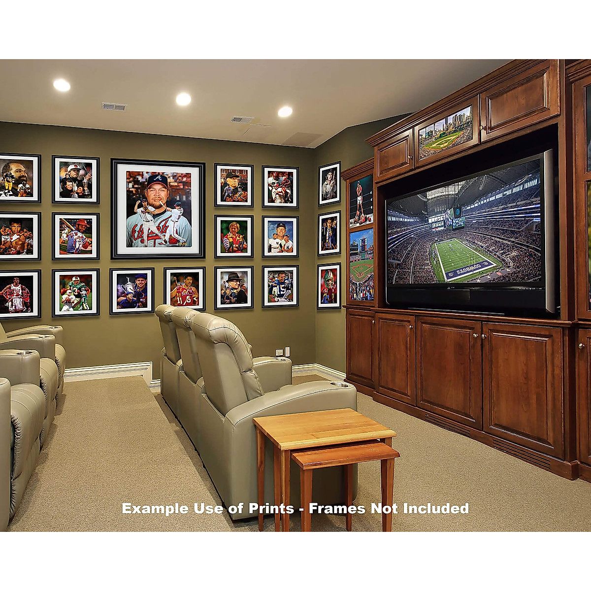 Atlanta Braves 3rd Base Chipper Jones MLB Baseball Player HOF Hall of Fame Art Print 1AM3 on 31x40 polyester canvas