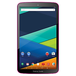 Visual Land Prestige Elite 10QS - 10.1" QuadCore Lollipop 5.0 Android Tablet with Keyboard Case, 16GB, IPS 1280x800 HD Screen, WiFi, Bluetooth ( Magenta )