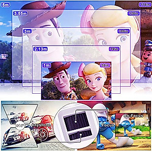 6500Lumens Portable Projector for Home Theater Entertainment, Full HD 1080P Supported Mini Projector HDMI AV USB TV Stick Supported