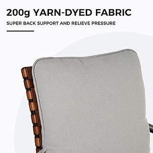 Grand patio 5-Piece Swivel Patio Bar Set with Fire Pit Table 40,000 BTU Heat Output, Leather-Look Wicker Outdoor Height Patio Bar Stools Set of 5, Patio Bar Height Chairs with High Back and Armrest