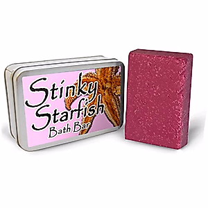 Gears Out Stinky Starfish Bath Bar - Funny Starfish Design - Novelty Bath Soap for Women - Pink Soap - Handcrafted - Made in the USA