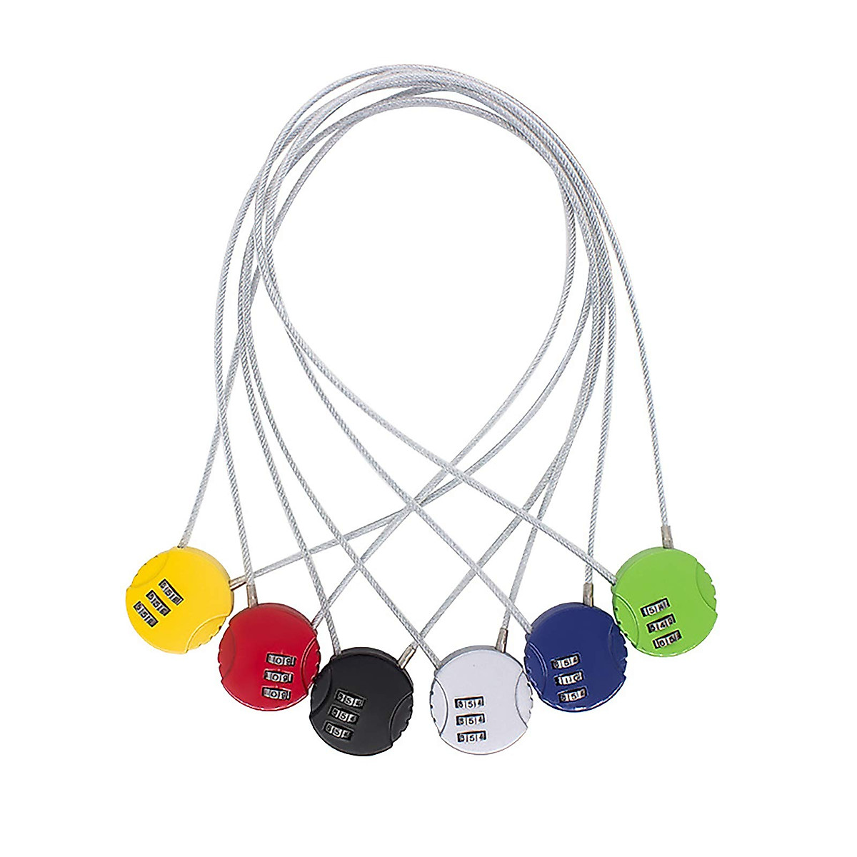 2Pcs Mini Code Lock with Extended Wire Rope Electric Bike Lock Bike Code Lock