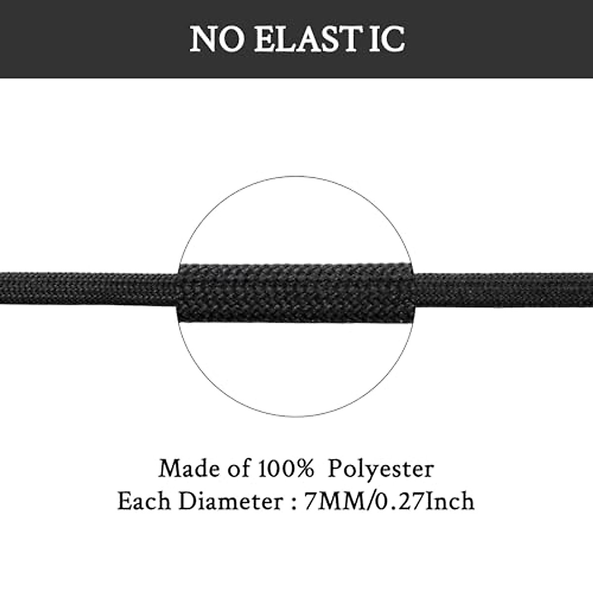 Endoto Shoelaces for On Cloud X3, X4, Shift, Cloudflow, Cloudwift, Cloudmonster Running Replacement Flat Shoes Laces Strings(Color:Black,Size:53Inch)