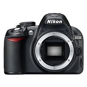 Nikon D3100 14.2MP DX-Format DSLR Digital Camera (Body Only) - (Black)