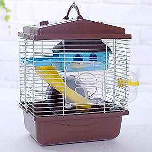GFHFG Pet Cage Hamster with Transparent Skylight Double Layer House for Hamster Golden Hamster Pet Blue