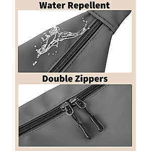 Small Sling Crossbody Bag for Women Men Trendy, Mini Crescent Bag with Adjustable Strap, 2 Zippers Lightweight Nylon Bag