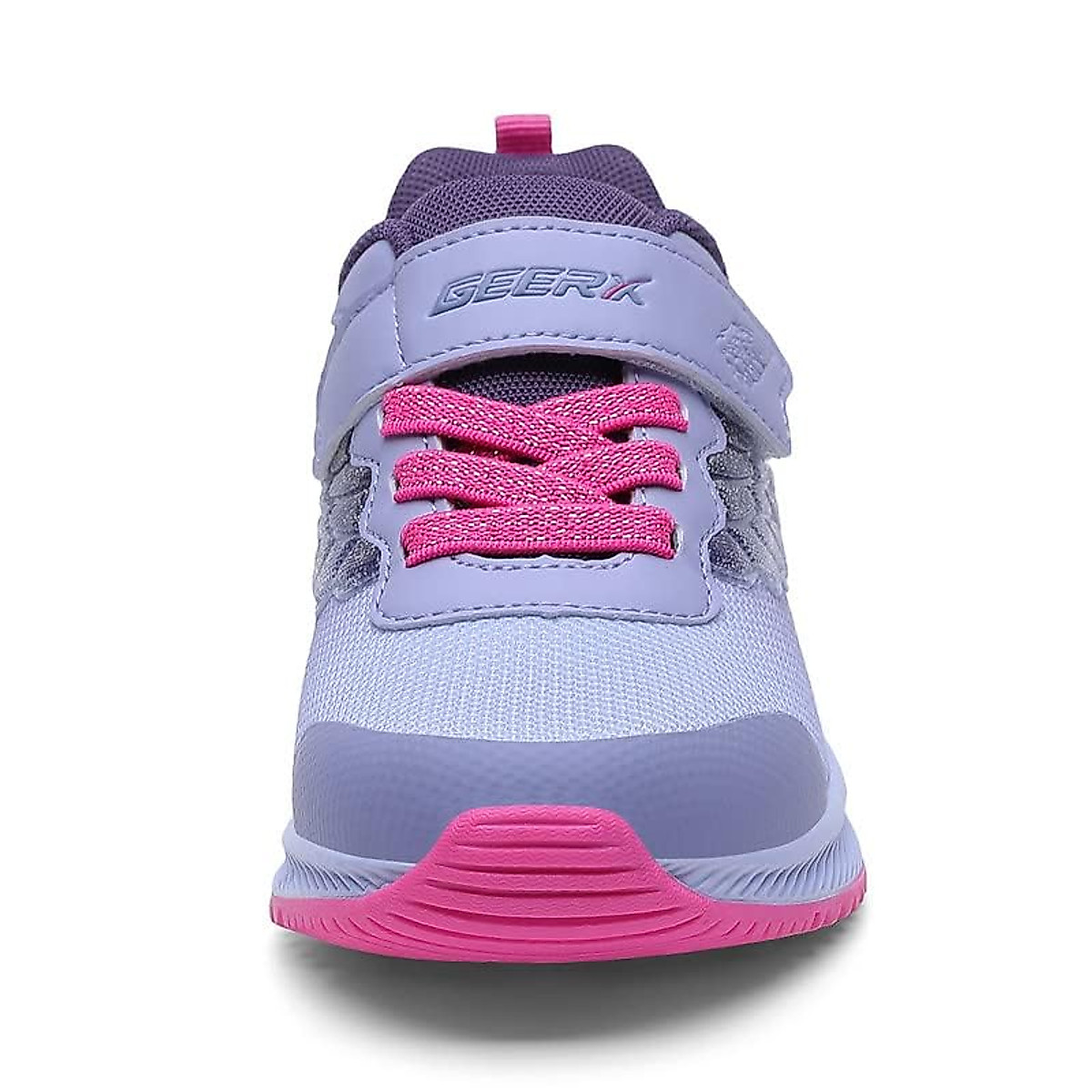 GEERX Joy Kids Sneakers Girls Toddler Little Kid Athletic Lightweight Running Training Tennis Shoes Lavender Pink Size 2