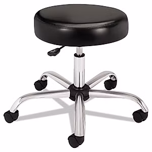 HON HONMTS01EA11 Medical Vinyl Backless Exam Stool, Black (HMTS01), Back