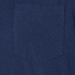 Amazon Essentials Men's Regular-Fit Long-Sleeve Pocket Oxford Shirt, Navy, Small