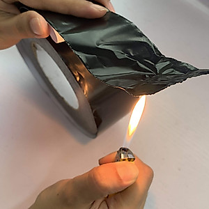 LLPT Aluminum Black Foil Tape 2 Inches x 55 Yards 3.94 Mil Heavy Duty Adhesive HVAC Sealing Hot Cold Air Duct Tape for Pipe Metal Repair (BF255)