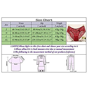 Underwear Women Sexy Panties for Women Naughty for Sex/Play Low Waist Cotton High Cut T-Back Thong Breathable See Through Plus Size Underwear Sexy Underwear for Women Red