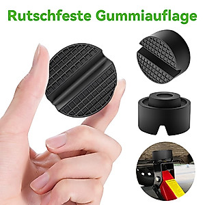 Universal Jack Rubber Pad, Senbos Car Jack Pads Frame Rail Protector Slotted Trolley Jacking Block Anti-Slip Car Jack Adapter Support Block Heavy Duty Car Lift Tool Accessories