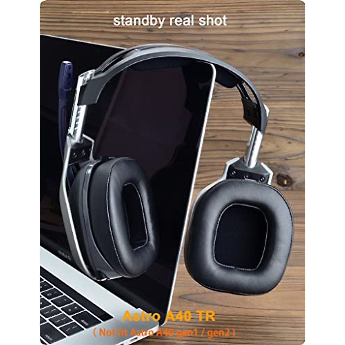 A40 TR Mod Kit – defean Replacement Earpads and Headband Compatible with Astro Gaming A40 TR Headset,Ear Cushions, Upgrade High-Density Noise Cancelling Foam, Added Thickness (Black Protein)