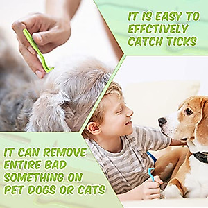 Kittmip 24 Pcs Tick Remover Plastic Tick Remover Tools Tick Puller Removal Tick Grabber for Dogs Cats Humans, 3 Sizes (Blue, Green, Orange, Rose Red)