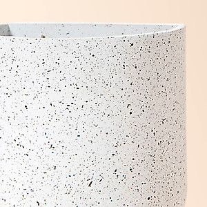 LA JOLIE MUSE Wall Hanging Planters for Indoor Plants，Hanging Flower Pots for Air Plants Succulent, Set of 2, 6 Inch, Speckled White