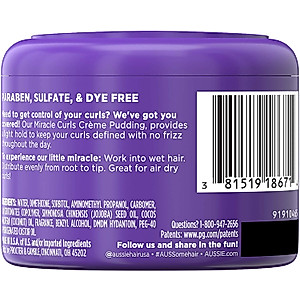 P&G-Aussie Creme Pudding Miracle Curls Ounce Jar, 7.6 Fl Oz