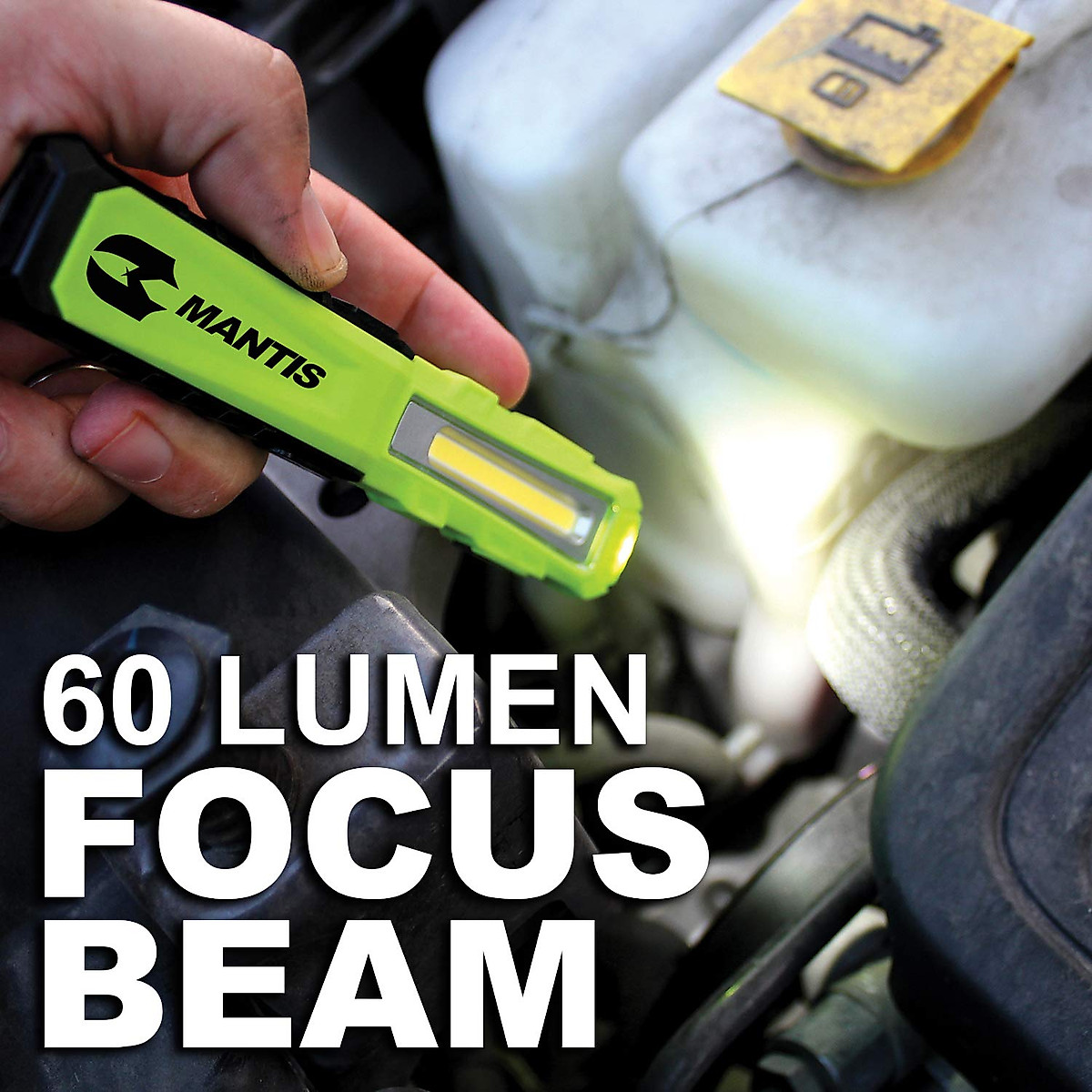 Clore Automotive Light-N-Carry LNCMINI "MANTIS" Rechargeable COB LED Work Light for Mechanics, HVAC Technicians, Plumbers, Contractors