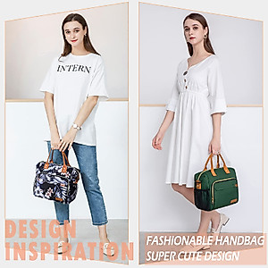 TuErCao Insulated Lunch Bag Women - Freezable Leakproof Mens Lunch Box for Work Office School - Reusable Adult Lunch Tote Bag Portable Waterproof Soft Side Cooler Bag for Travel Beach Picnic Camping