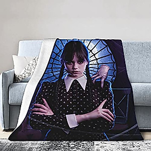 Wednesday Movie Ultra-Soft Micro Fleece Blanket 3D Fashion Print All Season Couch Sofa Warm Bed Throw Blanket Perfect for Kids Adults Family Birthday Gift 50"X40"