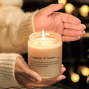 Matron of Honor Gifts, Maid of Honor Gifts Matron of Honor Proposal Bridesmaid Gifts for Wedding Day, Will be My Matron of Honor Candle Gifts from Bride, Lavender Scented Candle