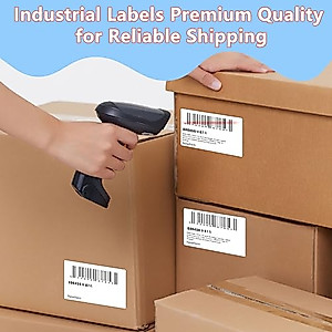 PARLAIM Rectangle Thermal Sticker Labels, 1000PCS Commercial Grade Square Direct Thermal Printer Labels for Address Shipping Label,UPC QR Code, Name Tag, Price Sticker (White)
