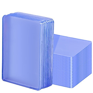 100 Pcs Topload Card Sleeves Transparent Top Loader Card Holders Protectors Thick Trading Card Top Loads Holder Easel Stands Clear Protective Sleeves Case for Baseball,Sports,Trading Cards(3x4 Inches)