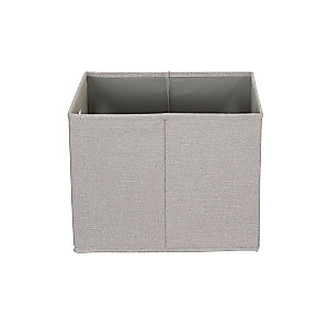 Household Essentials Fabric Storage Bins 2 Piece Set, Strong Poly-Woven Fabric, Sturdy Chipboard Sides