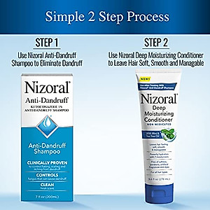 Nizoral Anti-Dandruff Shampoo, 7 oz + Deep Moisturizing Conditioner, 11 oz Bundle