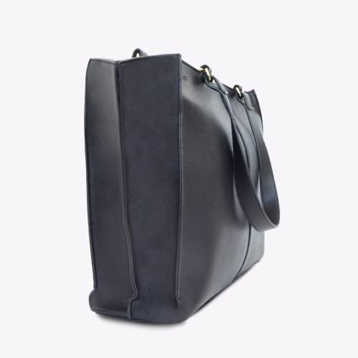 MERSI Paloma Carry-All Tote Purse - Vegan Leather Tote Bag With Convertible Luggage Sleeve & Removable Shoulder Strap - Black