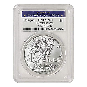 2020 1 oz American Silver Eagle MS-70 (First Strike - Struck at The West Point Mint) $1 MS70 PCGS