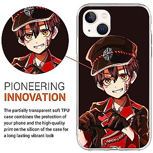 ARMERI Compatible with LG V60 ThinQ | LG V60 ThinQ 5G Toilet Hanako Cool with Bound kun 141 Compact Shell Black Soft Thin TPU Crystal Printing Phone Case Clear