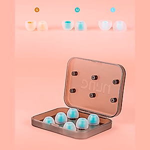 HiFiGo DUNU Candy Silicone Eartips for 4.5mm-6mm Nozzle, Ear Tips Replacement for Wireless Earbud, in- Ear Monitors (M(3 Pairs))