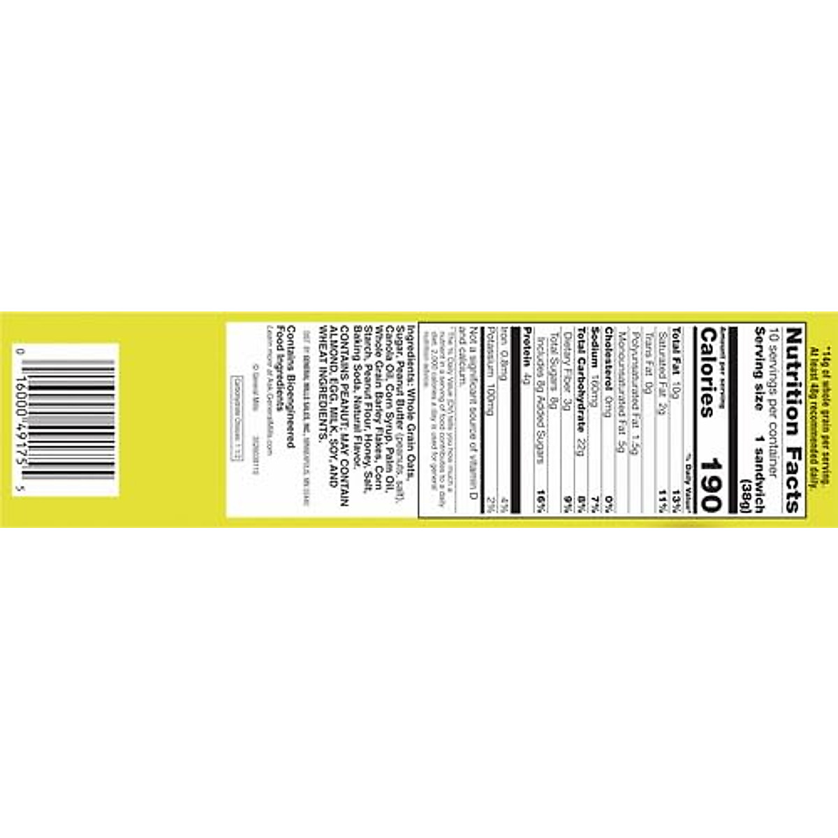 Nature Valley Biscuit Sandwiches, Peanut Butter, 10 ct, 13.5 OZ